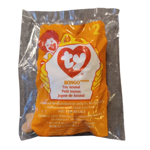 McDonald's | Toys | Vintage 998 Mcdonalds Ty Bongo Toy Animal 2 New ...